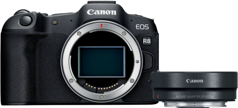 Canon EOS R8 + EF-EOS R Adapter - systeemcamera's